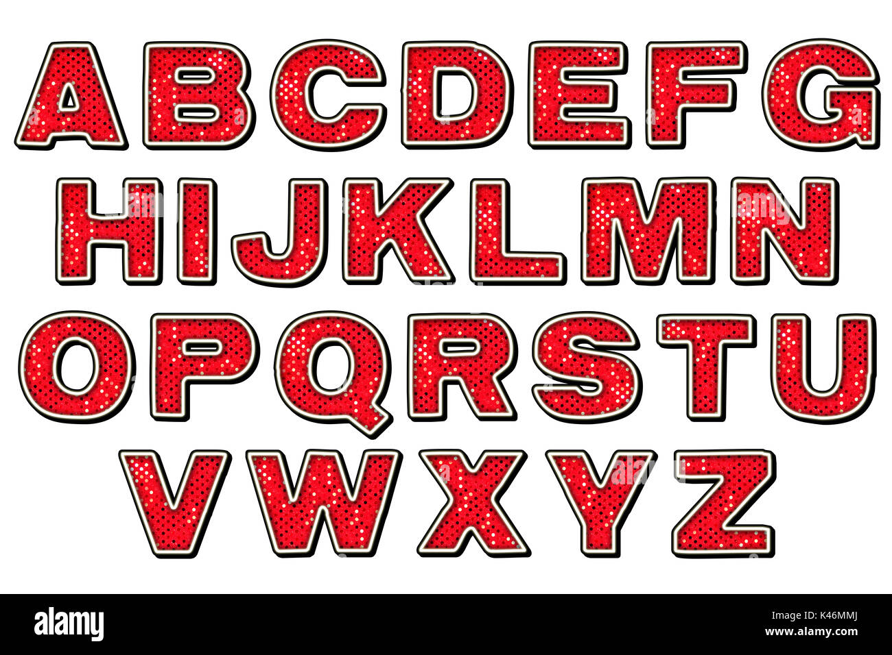 Digital Alphabet Collection Letters Typography Collection Stock Photo ...