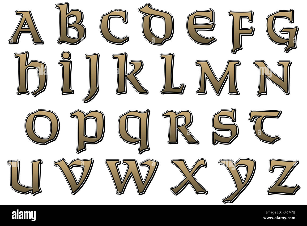 Digital Alphabet Collection Letters Typography Collection Stock Photo ...