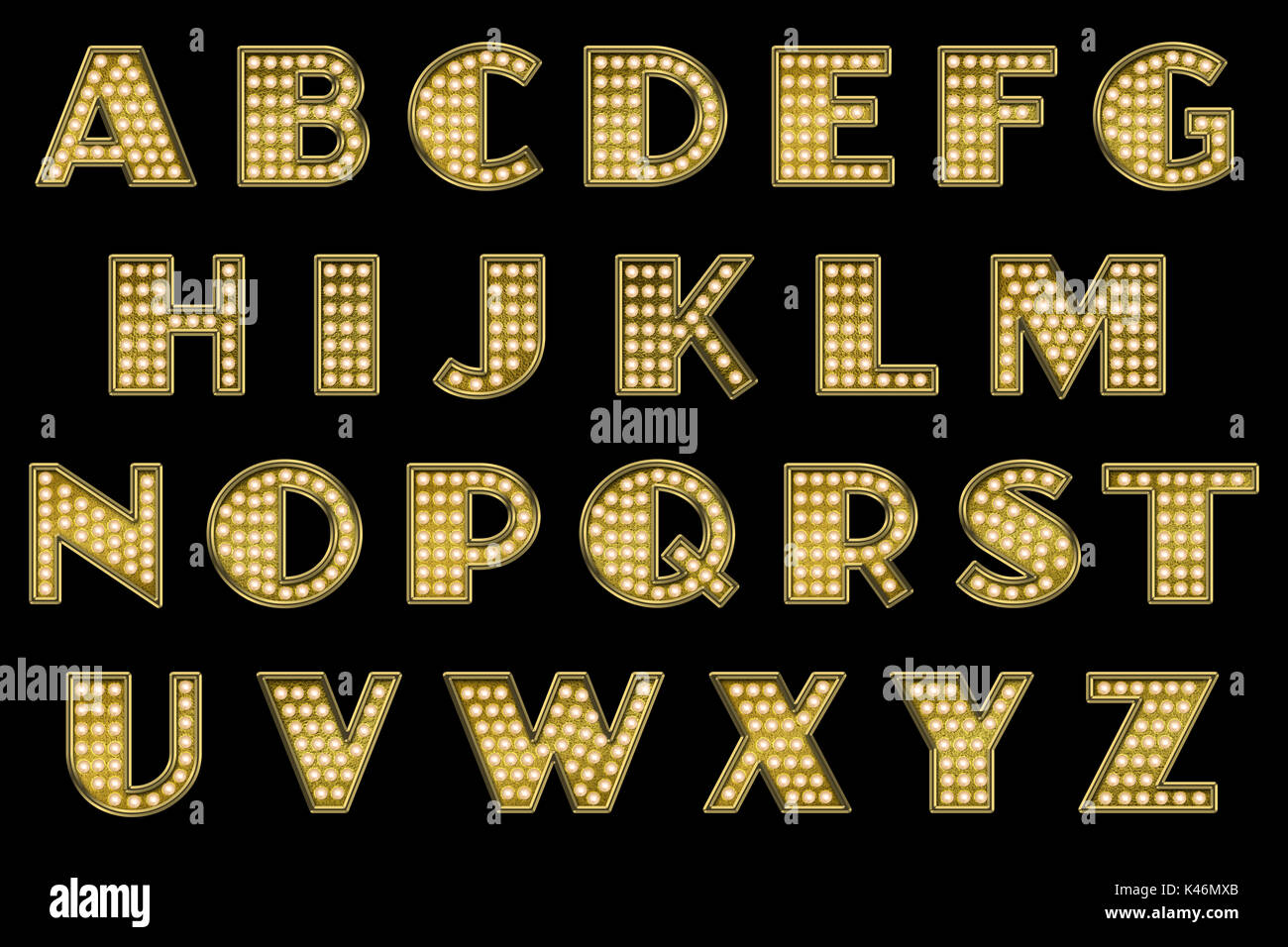 Digital Alphabet Collection Letters Typography Collection Stock Photo ...