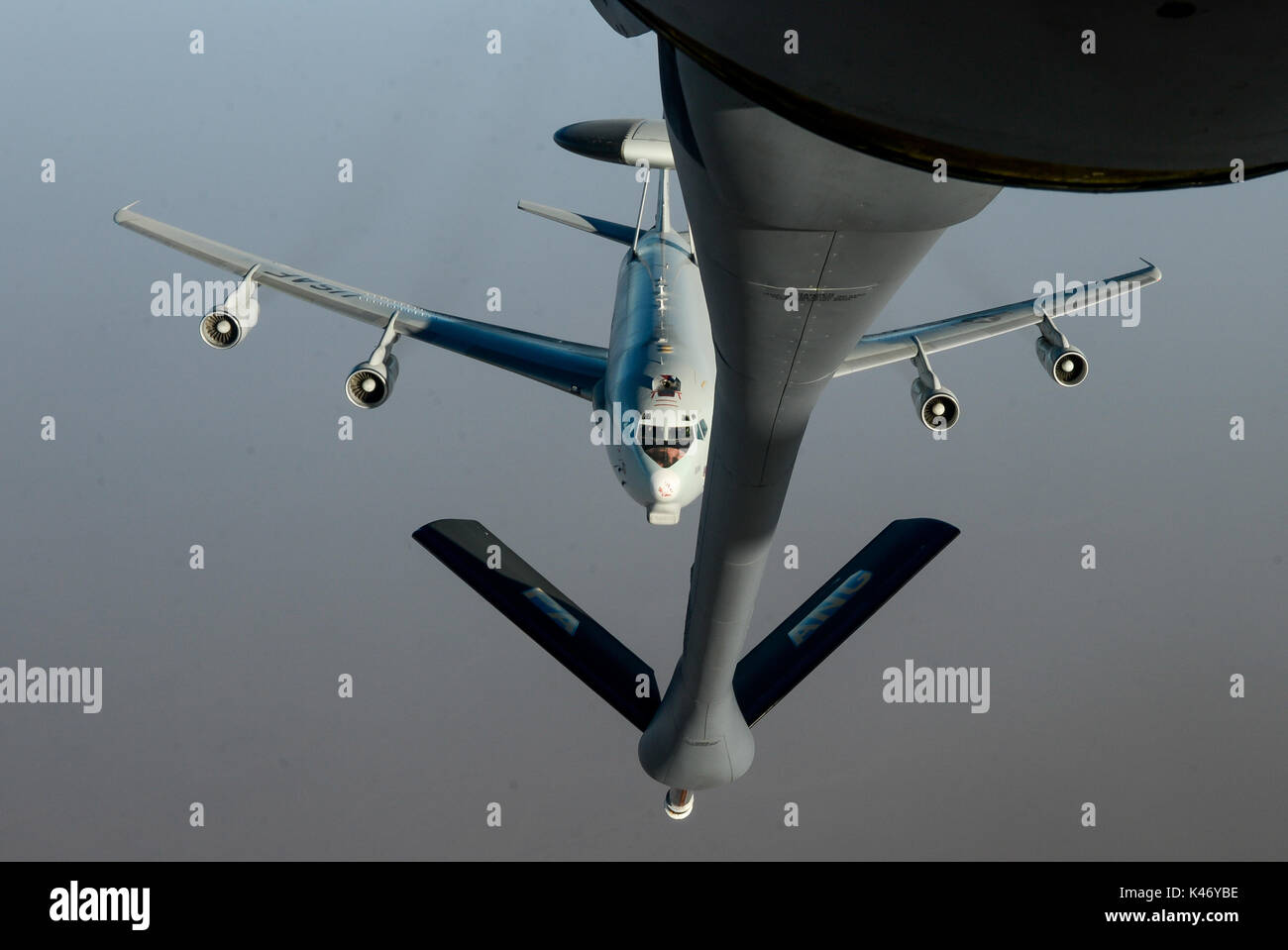 E-3 Sentry AWACS Refueling Stock Photo - Alamy