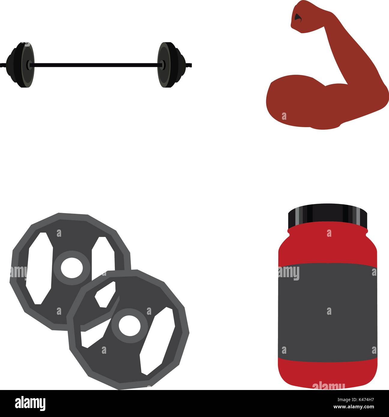 Fitness object icons Stock Vector Image & Art - Alamy