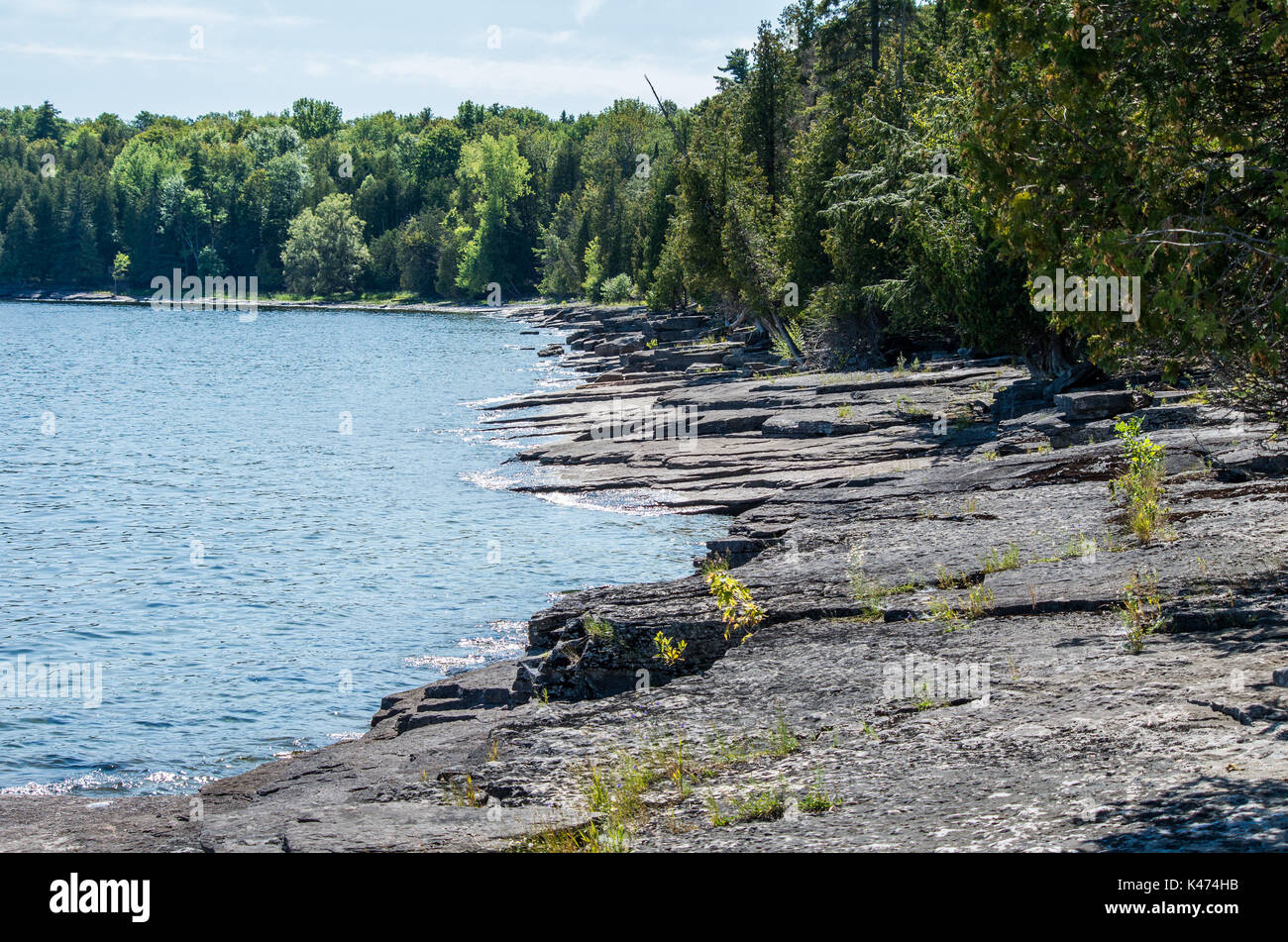 View of the shoreline of Valcour island, Peru New York Stock Photo - Alamy