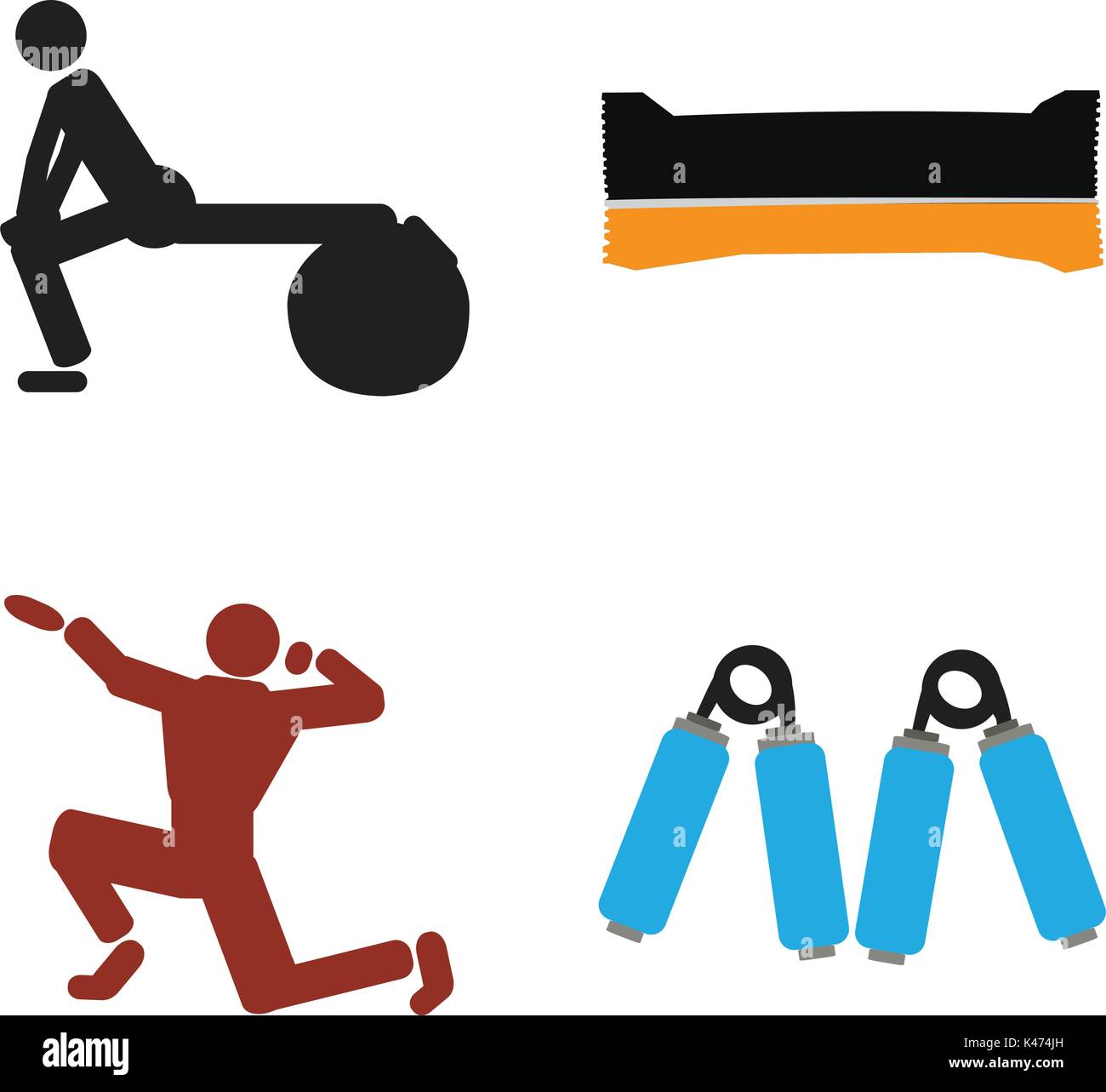 Fitness object icons Stock Vector Image & Art - Alamy