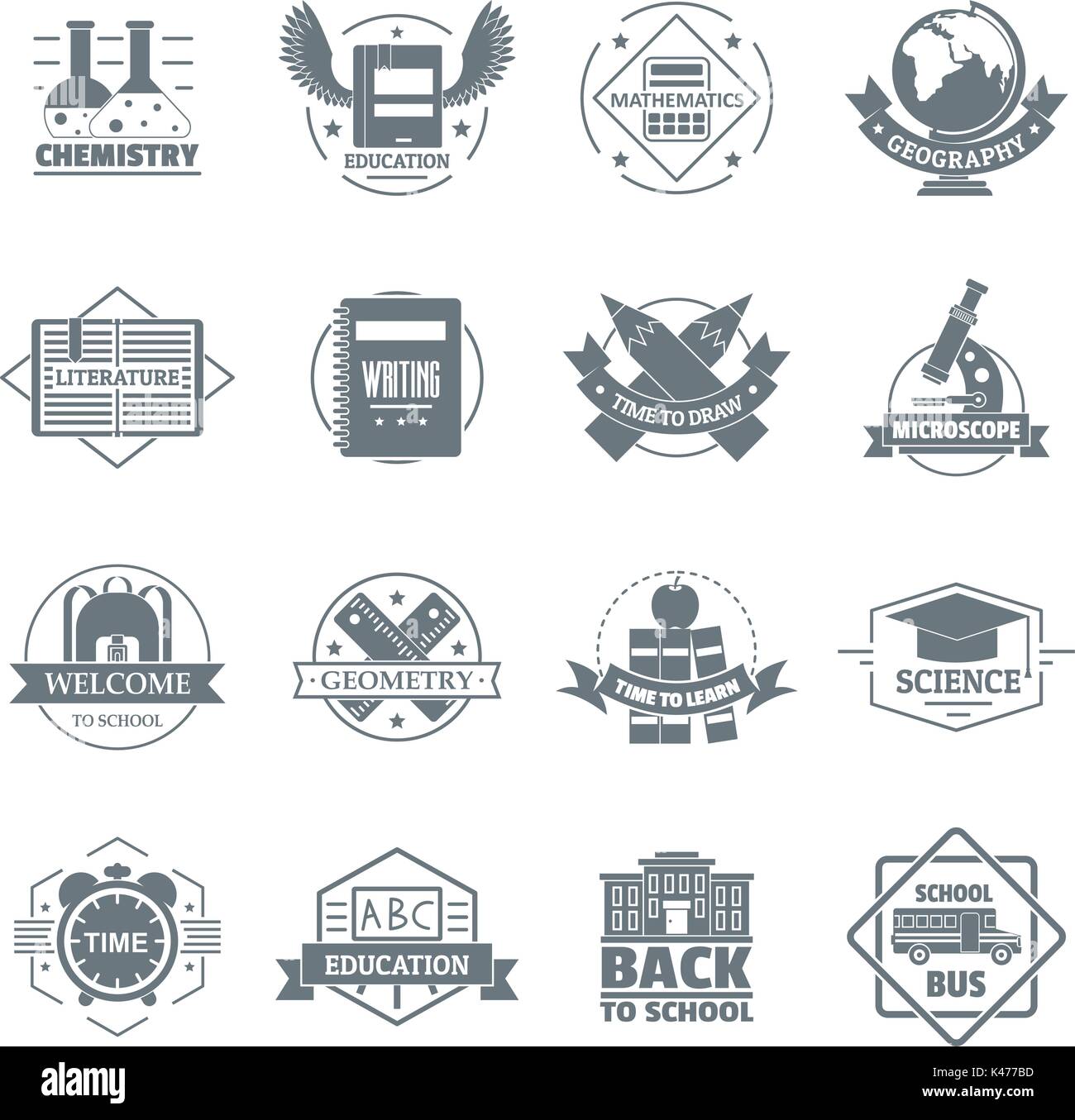 Credit logo icons set, simple style Stock Vector Image & Art - Alamy