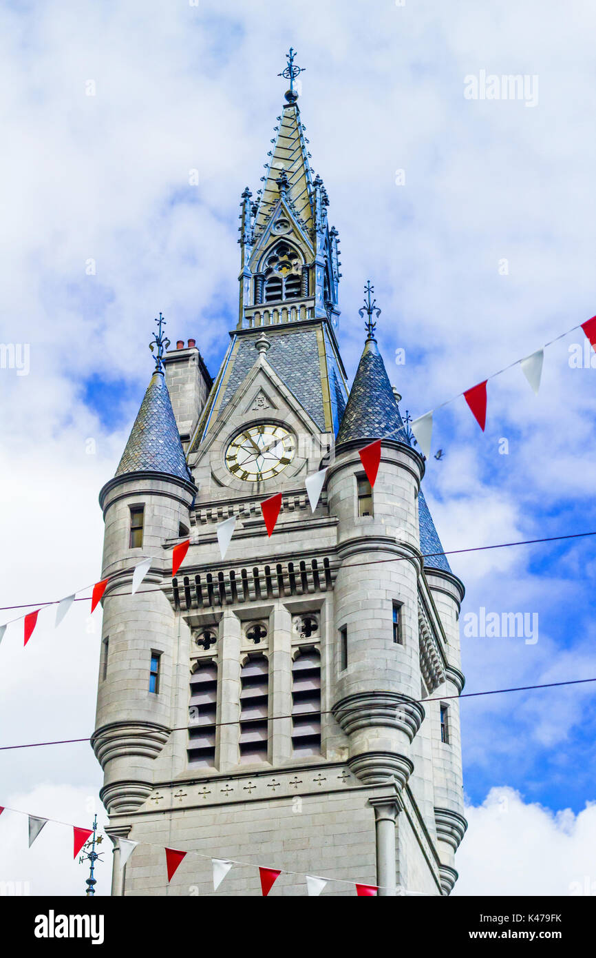 West Tower of the new Town House on Union Street, Aberdeen, Scotland ...