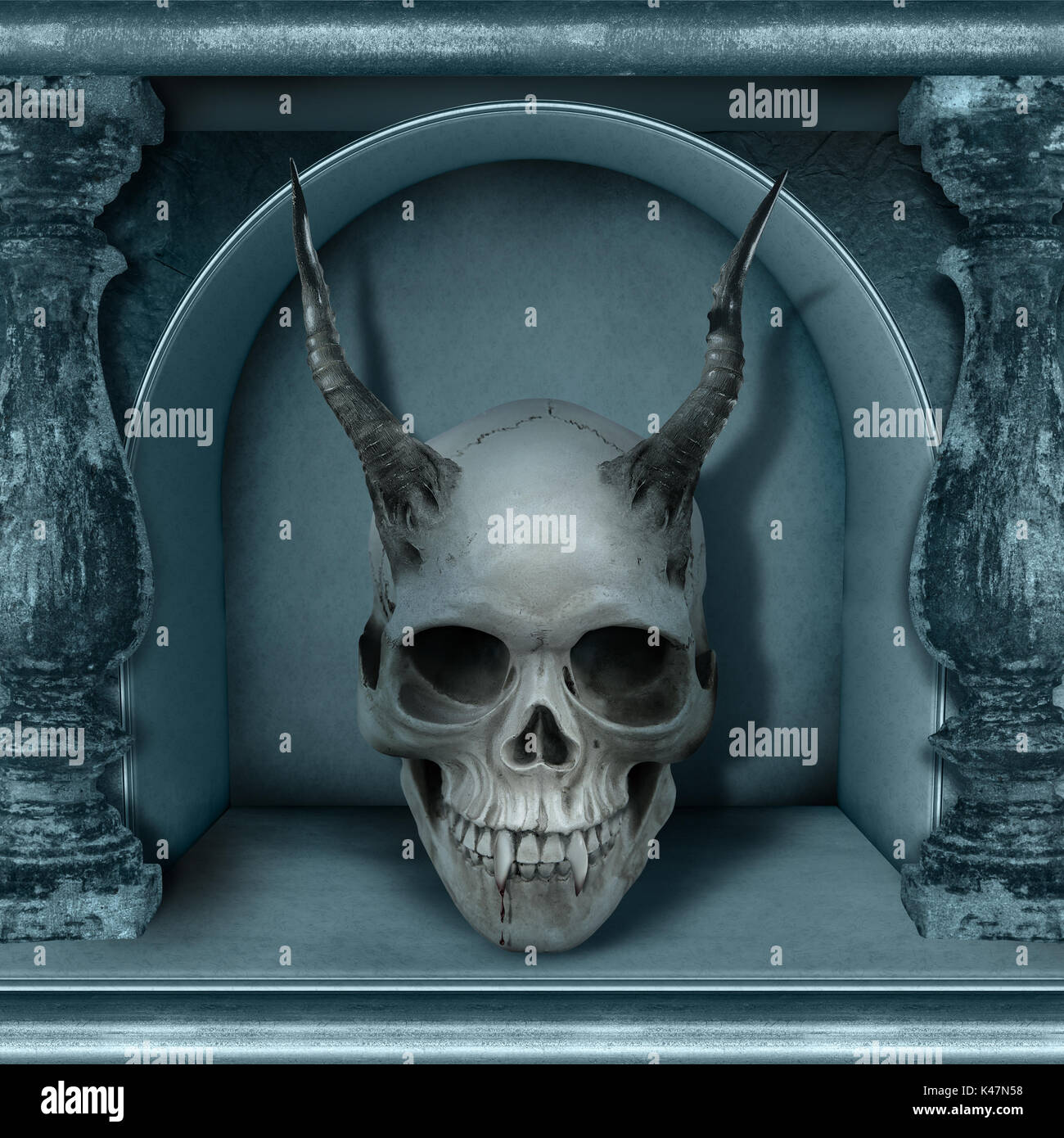 Chamber of Skulls Halloween Collection Stock Photo - Alamy