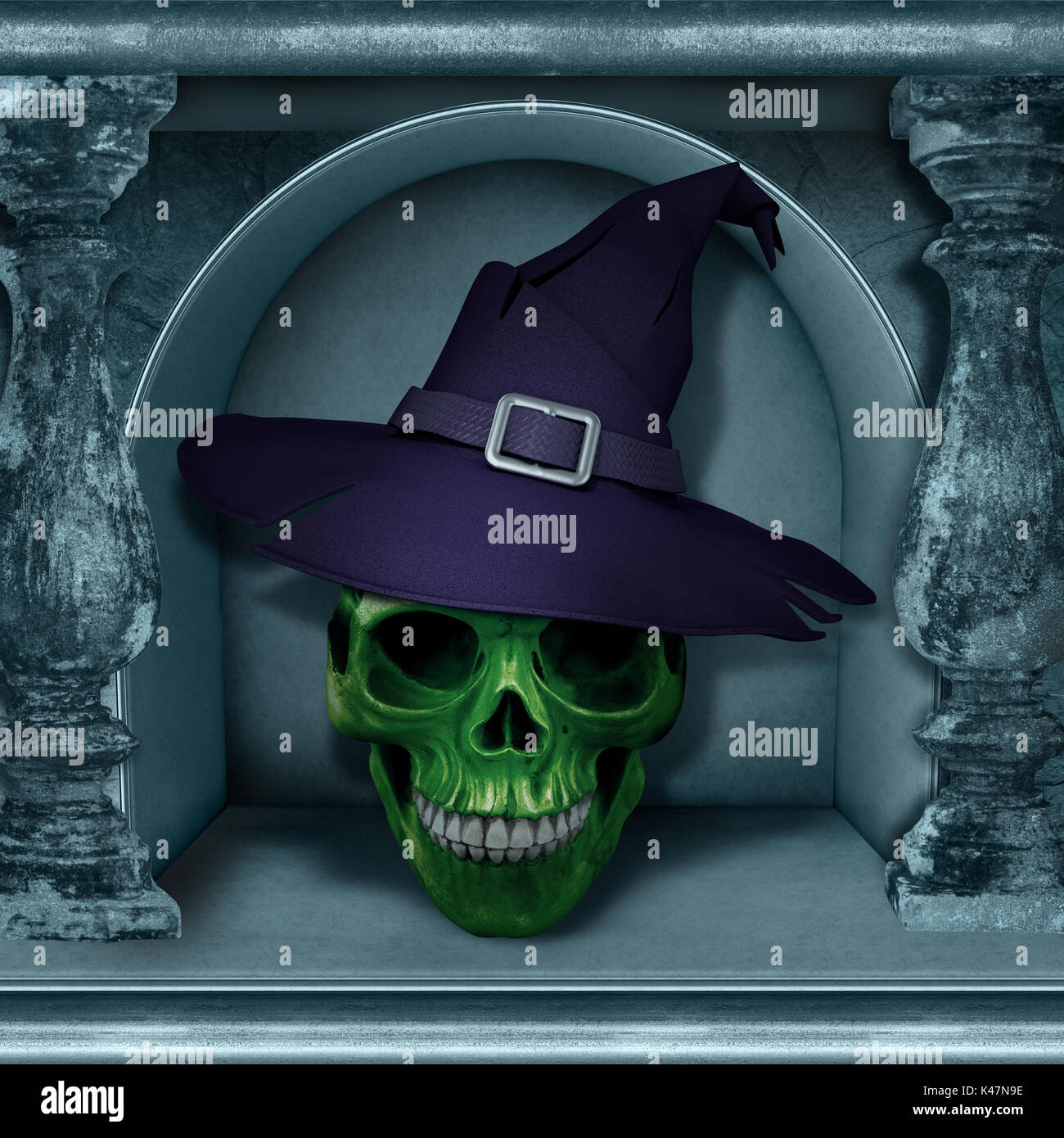 Chamber of Skulls Halloween Collection Stock Photo - Alamy