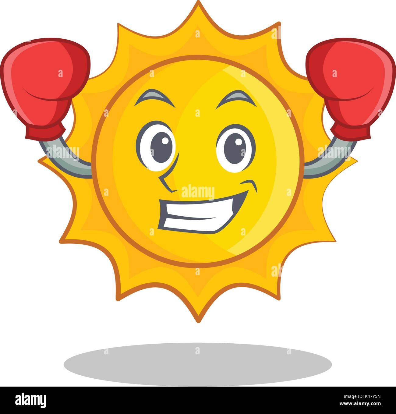 Boxing cute sun character cartoon Stock Vector Image & Art - Alamy