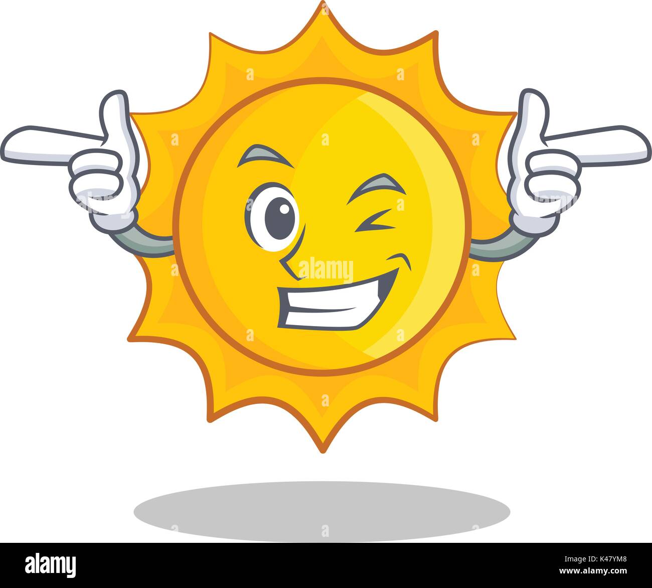 Wink cute sun character cartoon Stock Vector Image & Art - Alamy