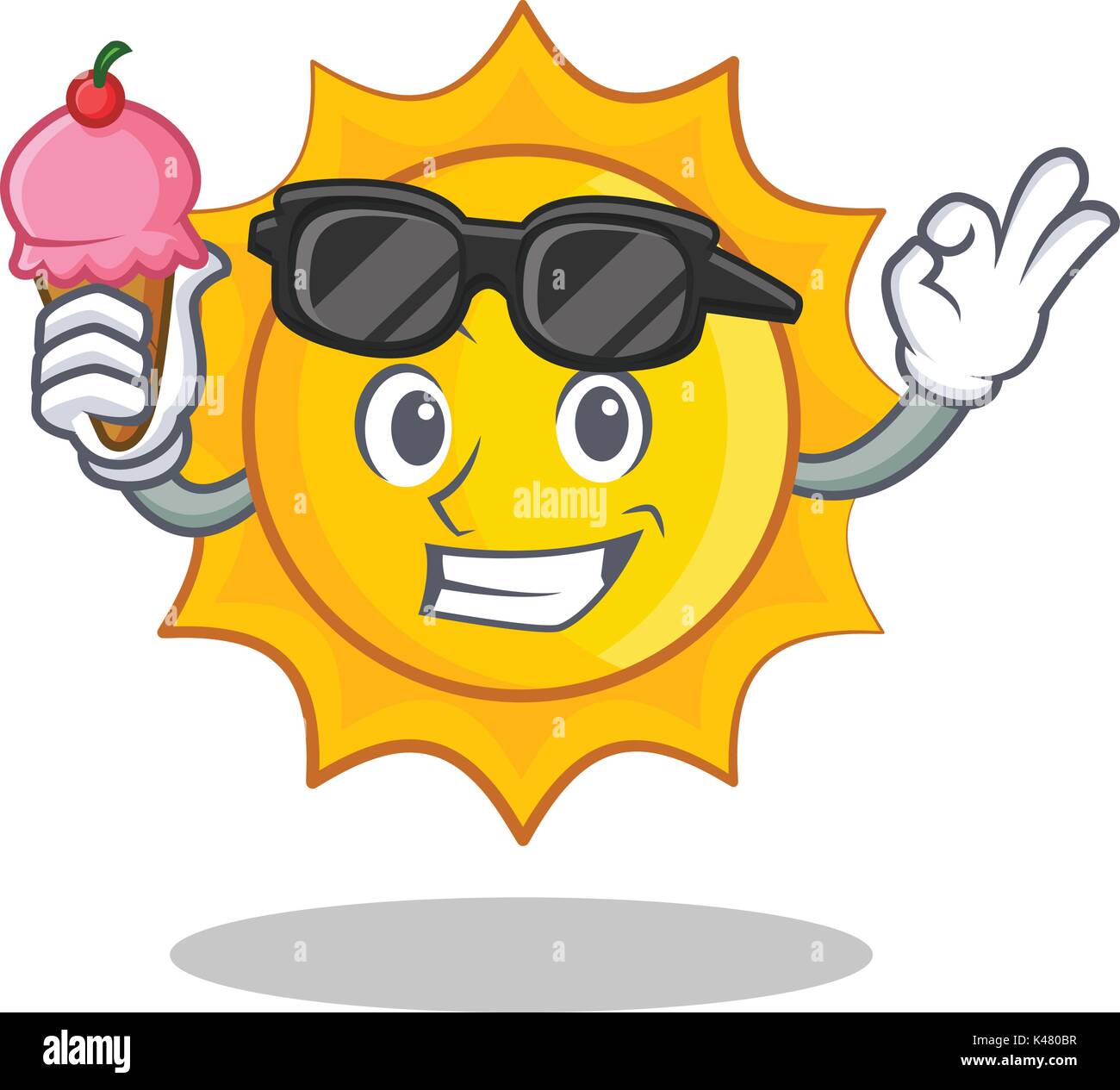 Ice Cream Sun Emoji