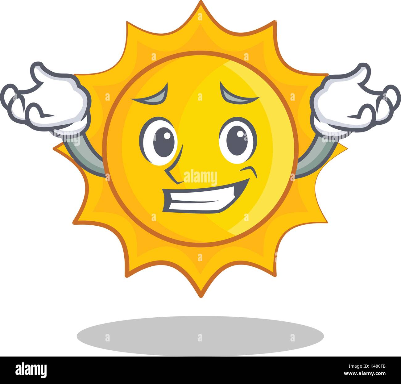 Grinning cute sun character cartoon Stock Vector Image & Art - Alamy