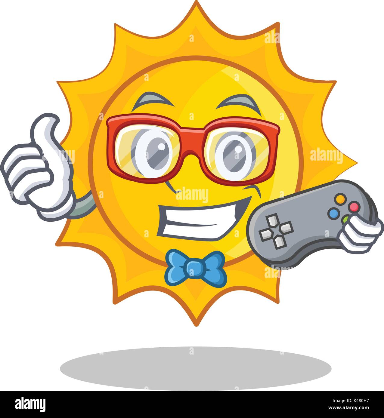 Gamer cute sun character cartoon Stock Vector Image & Art - Alamy