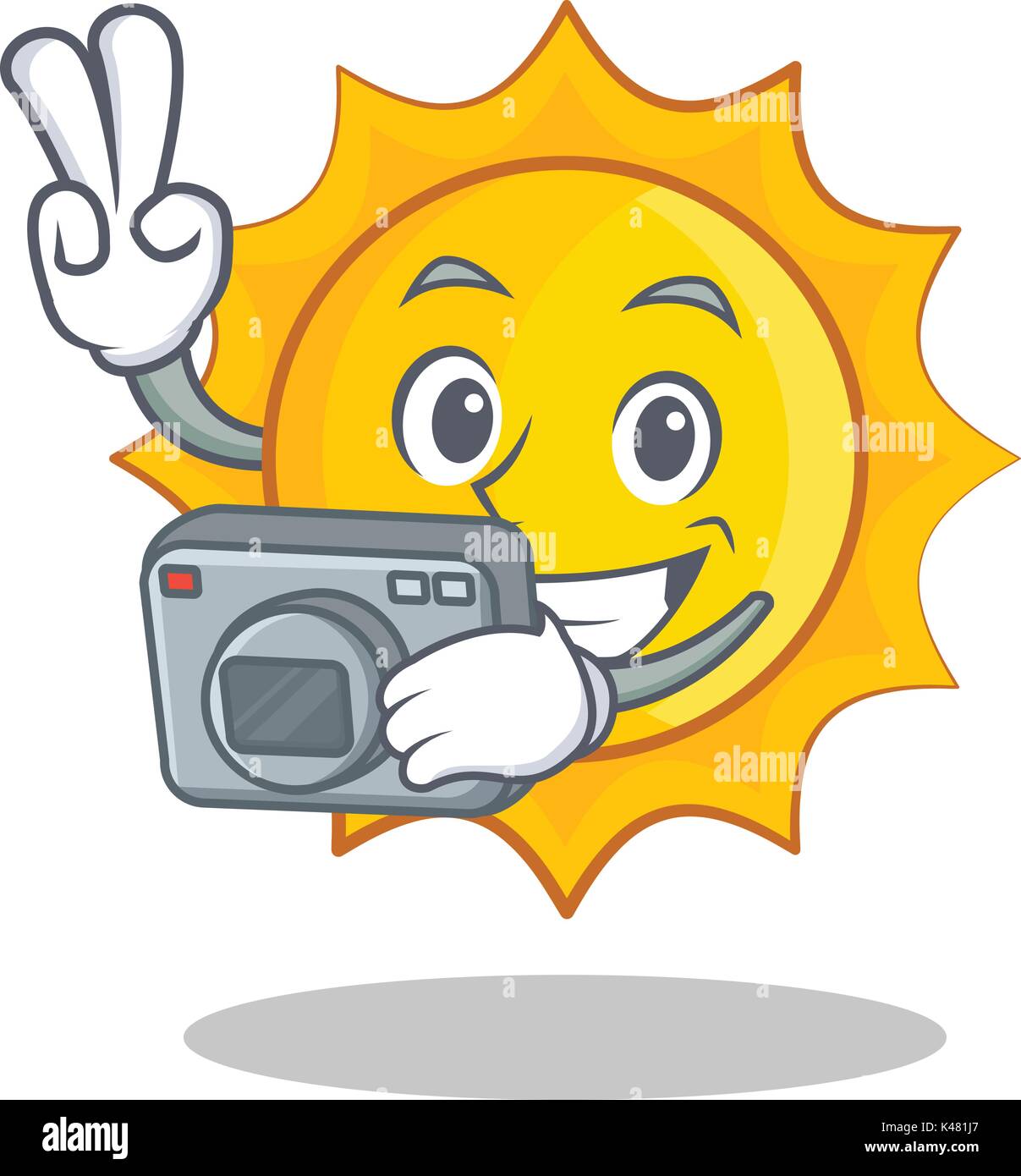 Photography cute sun character cartoon Stock Vector Image & Art - Alamy