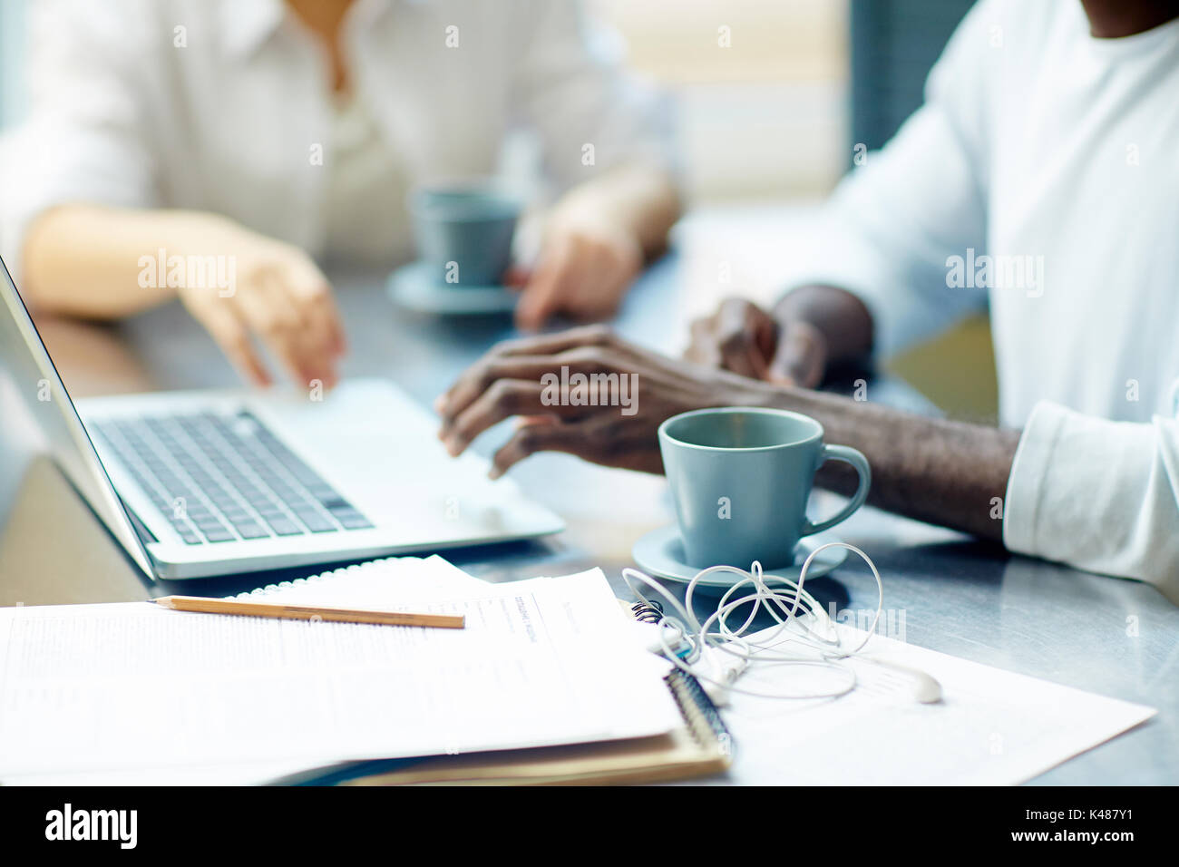 Working Process at Office Stock Photo - Alamy