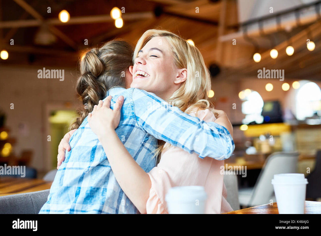 Long-awaited Gathering of Friends Stock Photo - Alamy