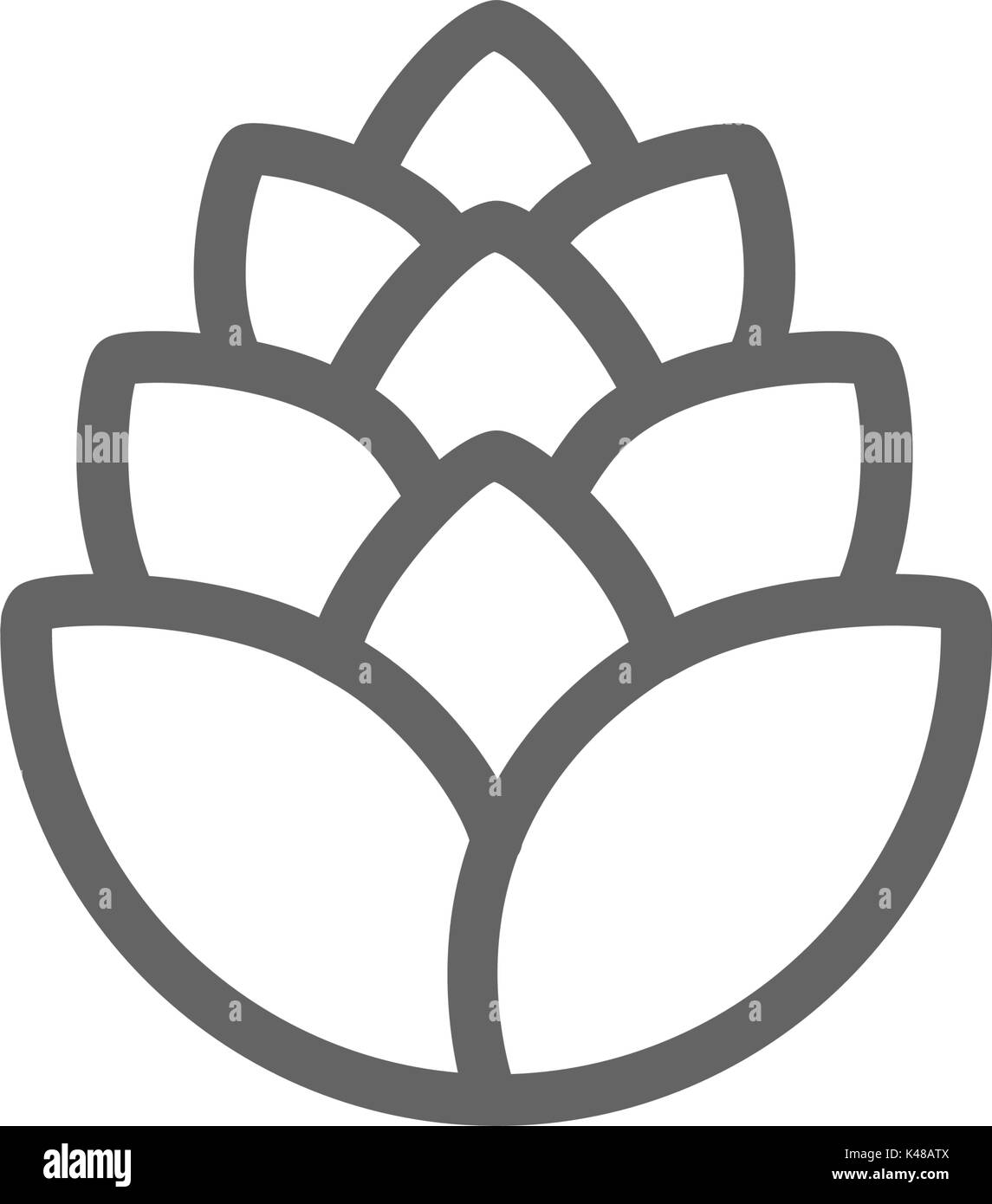 Simple hop line icon. Symbol and sign vector illustration design ...