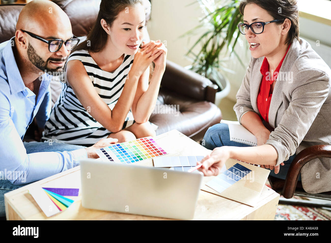 Sharing Ideas with Clients Stock Photo - Alamy