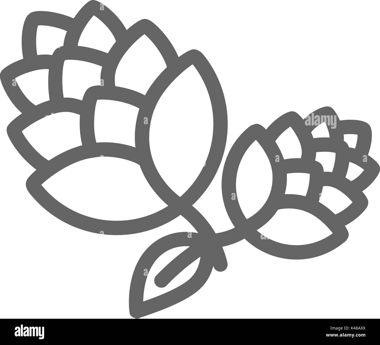 Simple hop line icon. Symbol and sign vector illustration design ...