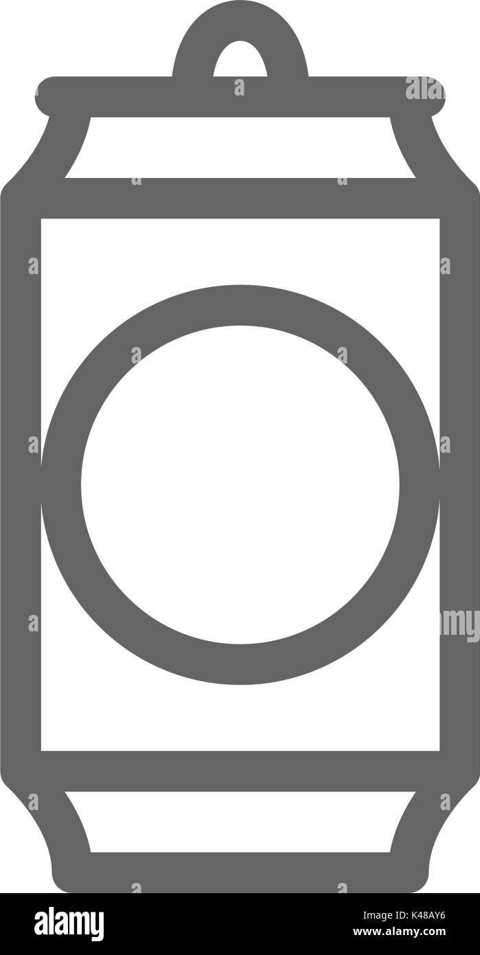 Simple beer can line icon. Symbol and sign vector illustration design ...