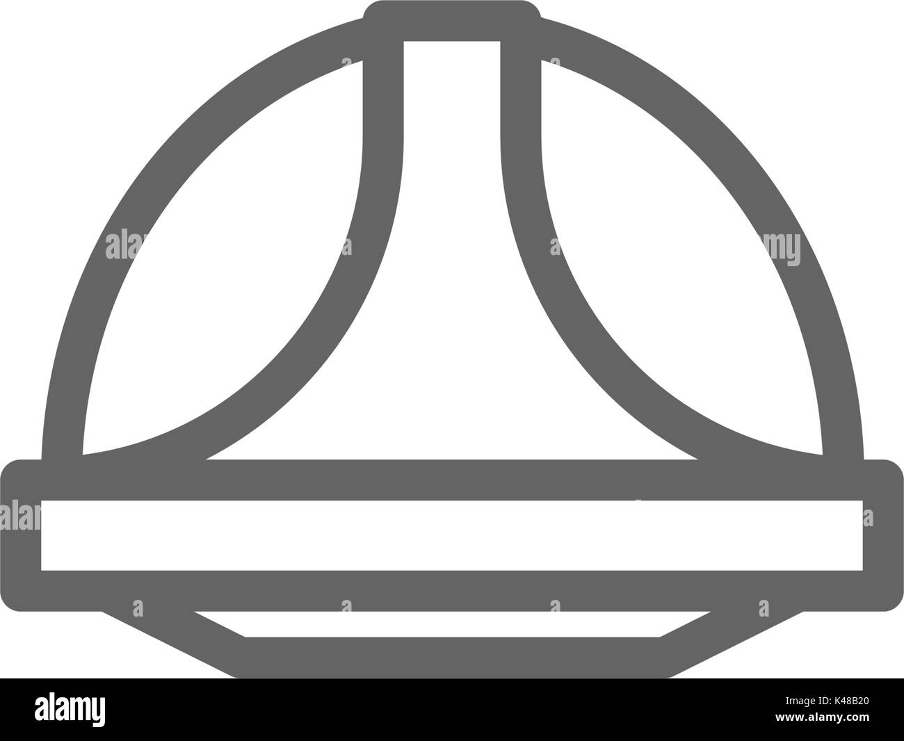 Simple helmet line icon. Symbol and sign vector illustration design ...