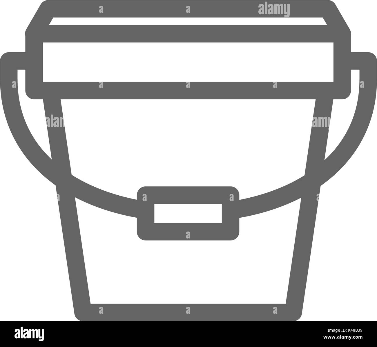 Simple bucket icon. Symbol and sign vector illustration design ...