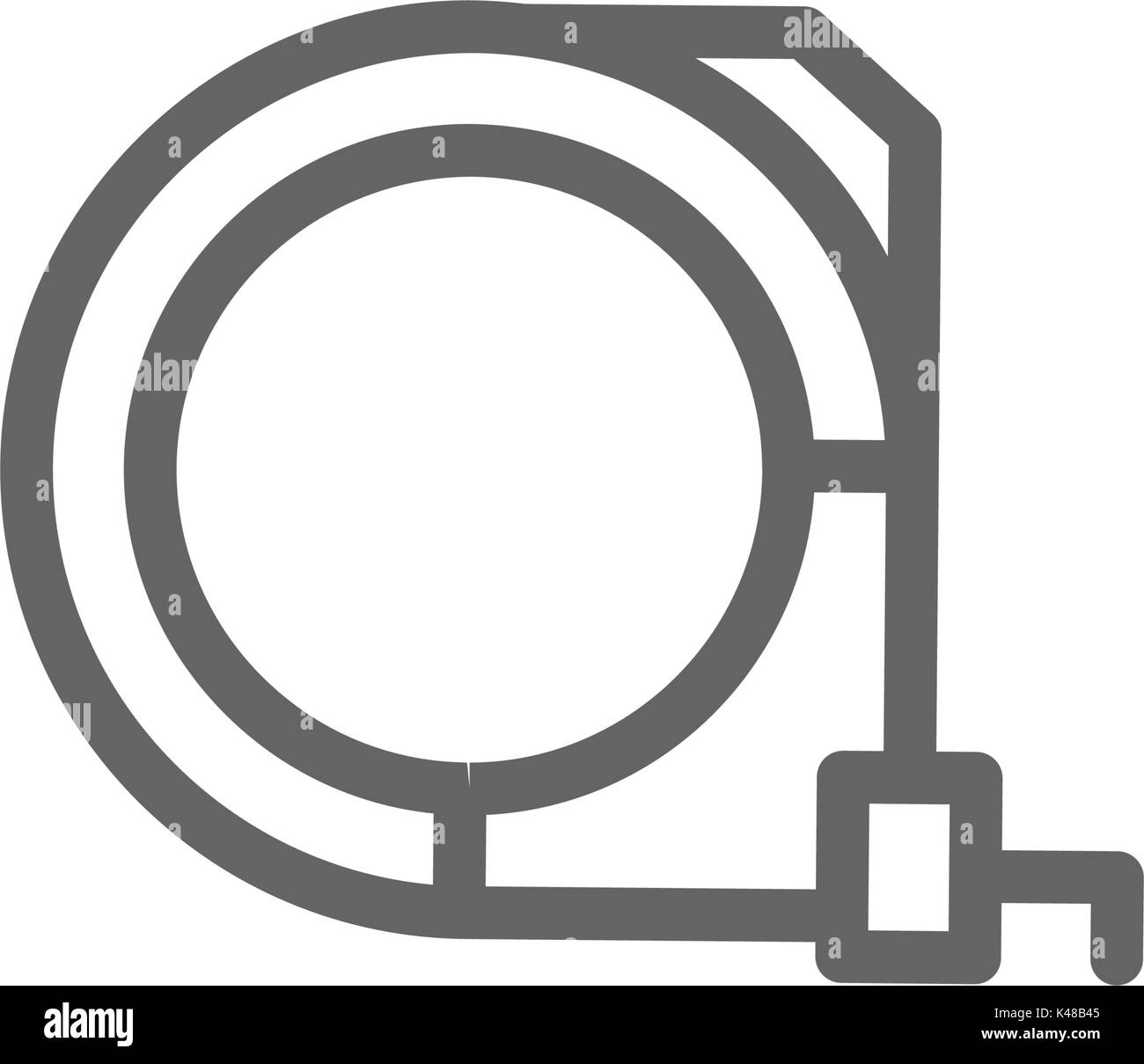 Simple tape measure icon. Symbol and sign vector illustration design ...