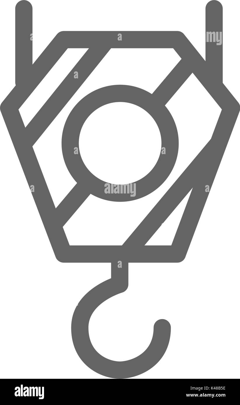 Simple crane hook icon. Symbol and sign vector illustration design ...