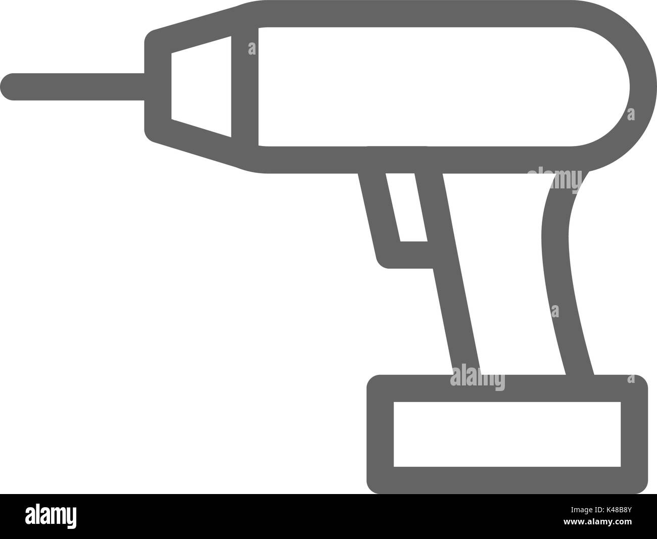 Simple drill icon. Symbol and sign vector illustration design. Editable ...