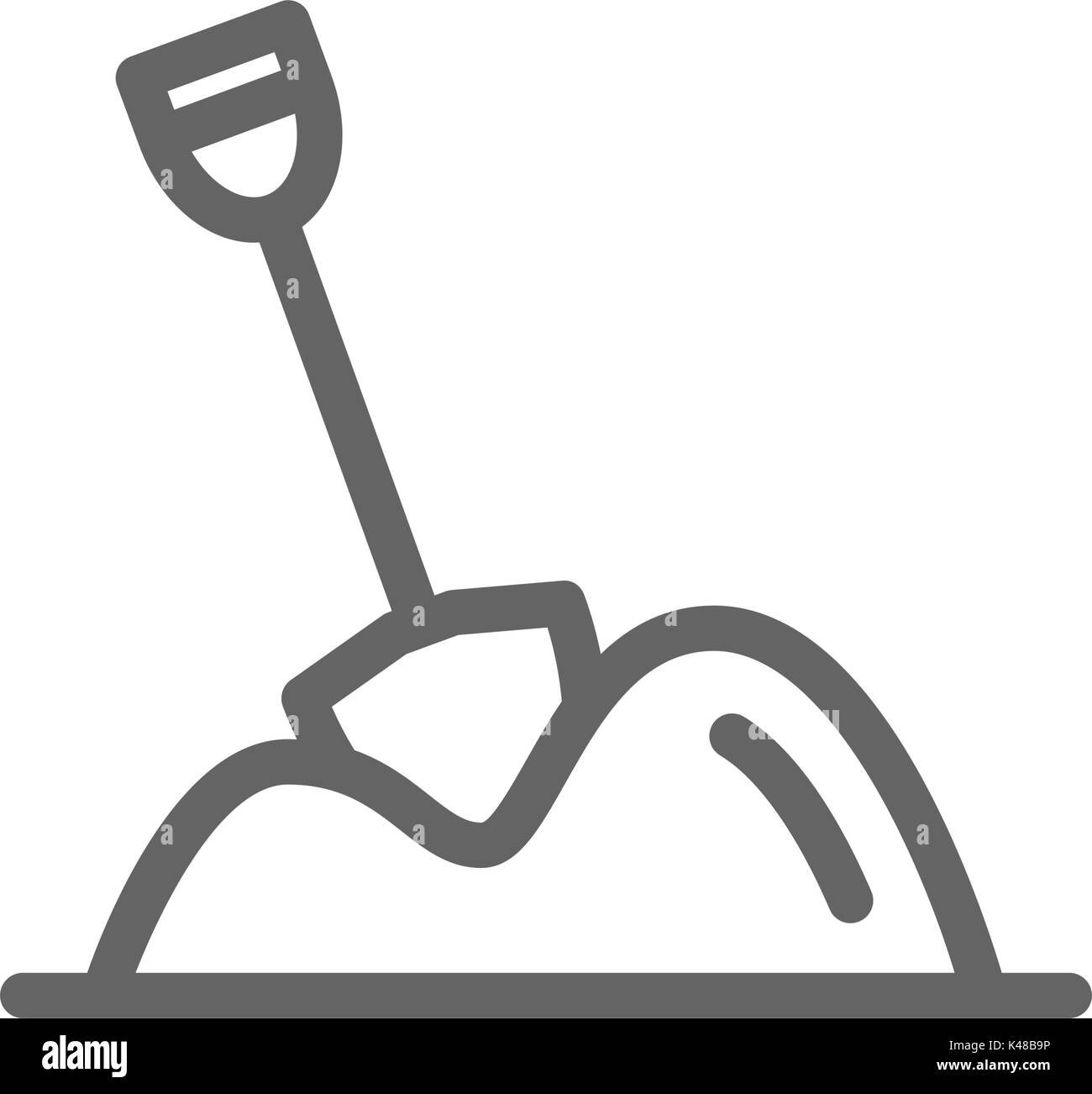 Simple pile of sand line icon. Symbol and sign vector illustration ...