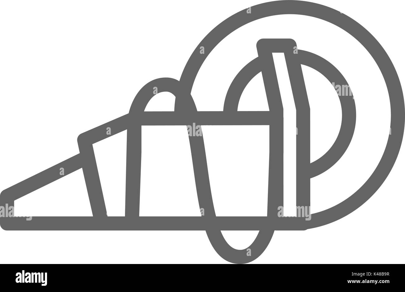 Simple Circular Saw Line Icon Symbol And Sign Vector Illustration