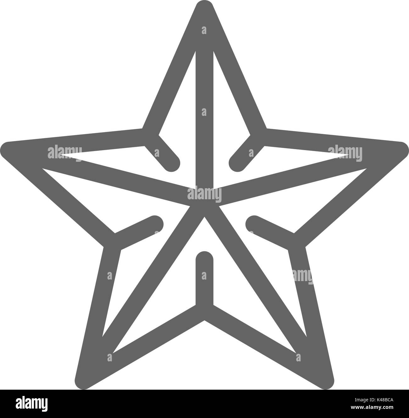 Simple starfish line icon. Symbol and sign vector illustration design ...