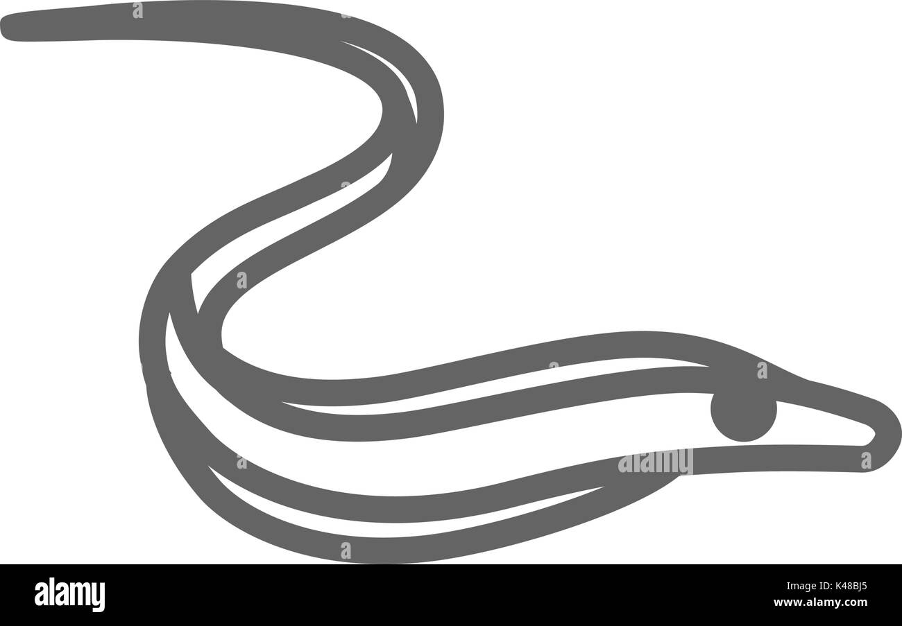 Simple eel line icon. Symbol and sign vector illustration design ...