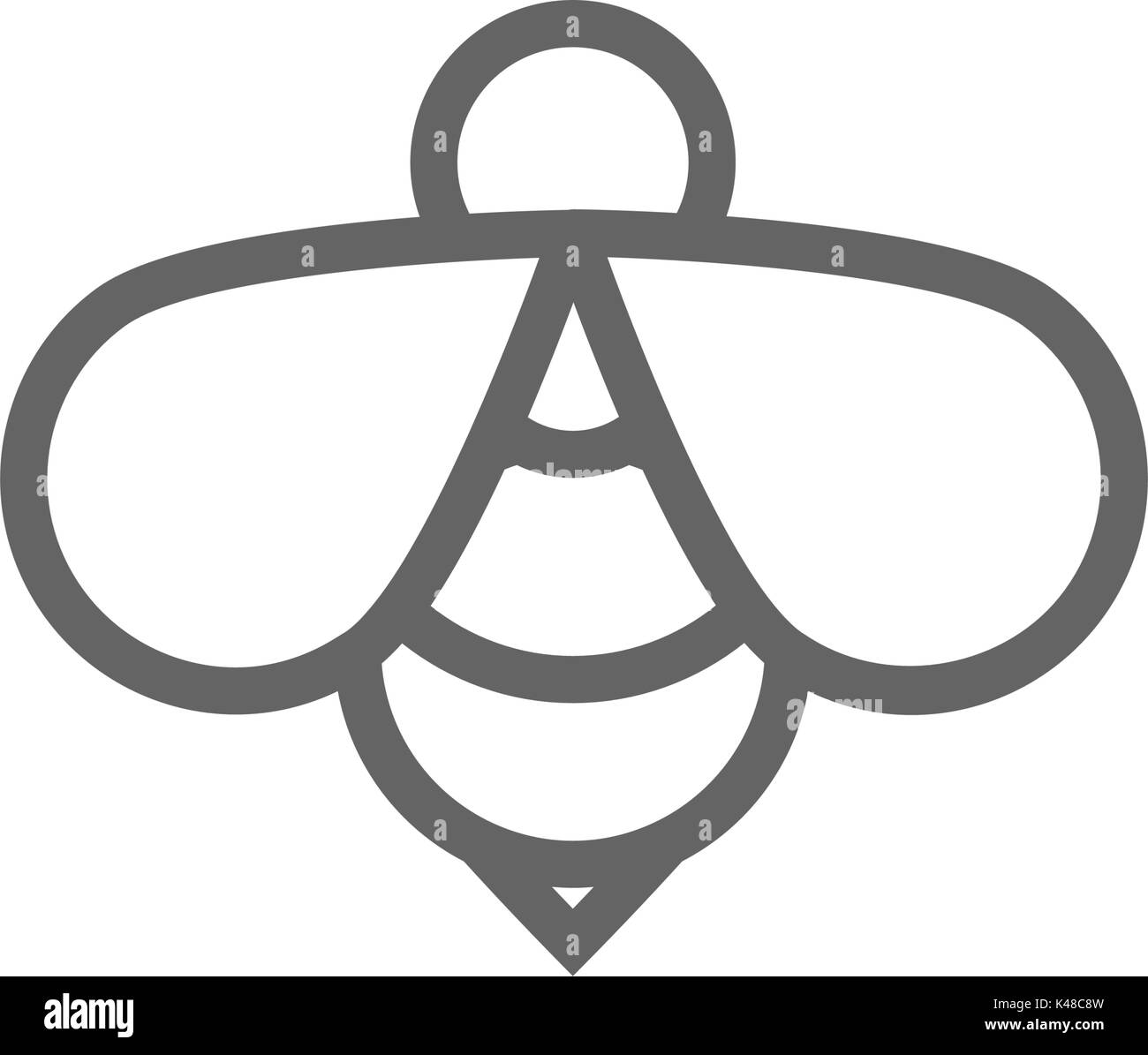 Simple honey bee line icon. Symbol and sign vector illustration design ...