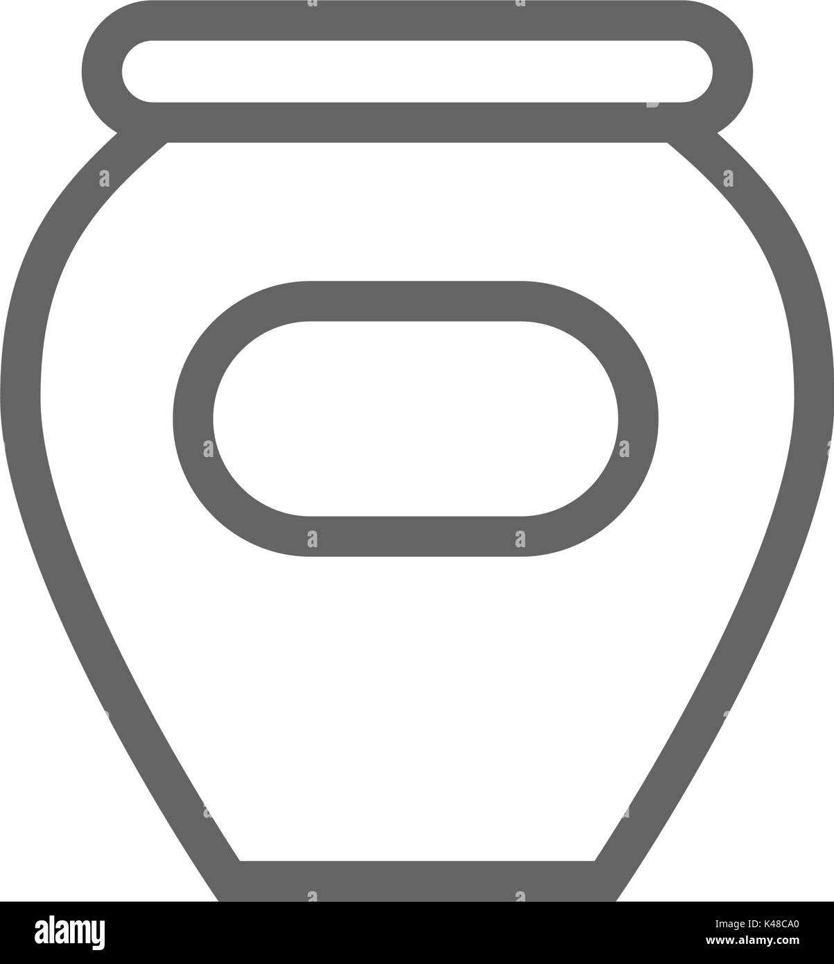 Simple honey and jam pot line icon. Symbol and sign vector illustration ...
