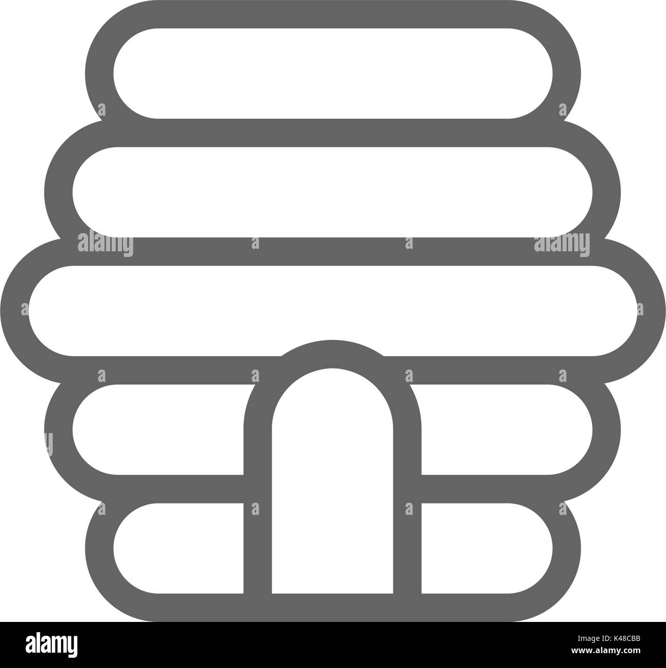 Simple bee hive line icon. Symbol and sign vector illustration design ...