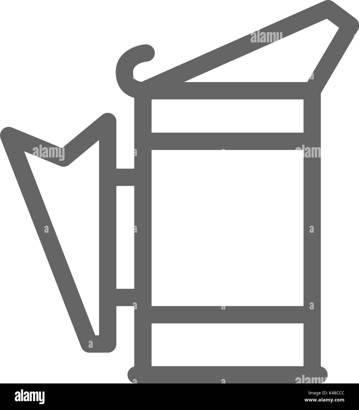 Simple beekeeping smoker line icon. Symbol and sign vector illustration ...