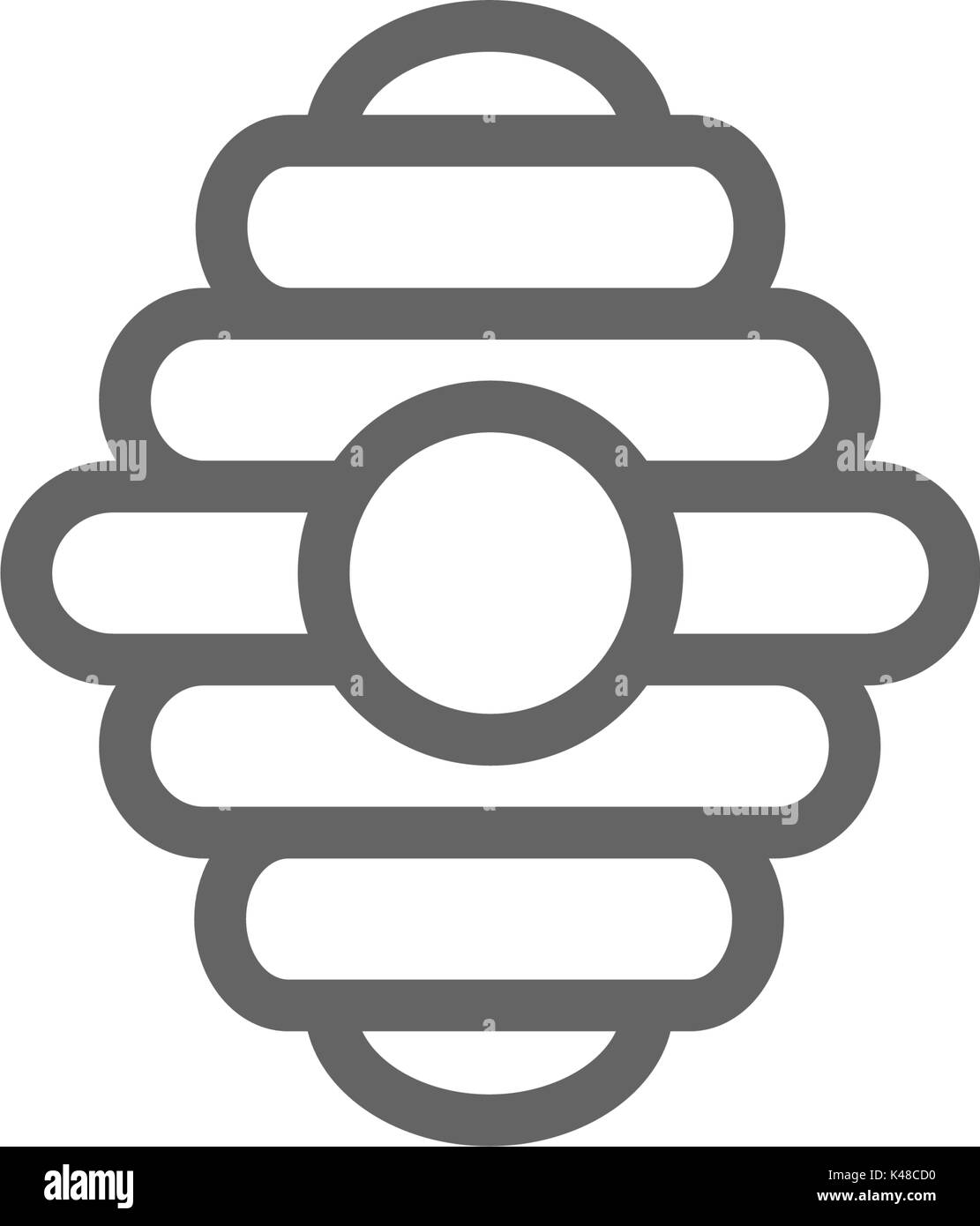 Simple bee hive line icon. Symbol and sign vector illustration design ...