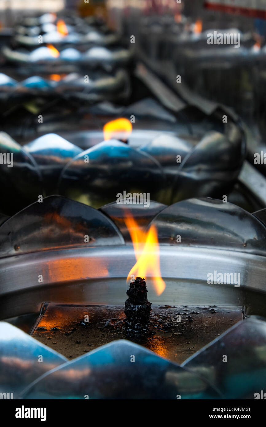 Buddhist oil lamp hi-res stock photography and images - Alamy