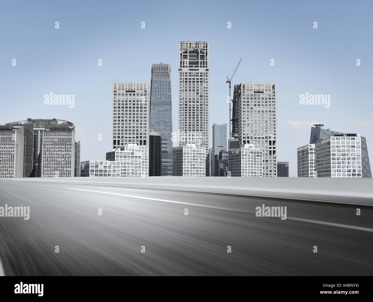 Urban asphalt road at Beijing CBD,China Stock Photo - Alamy