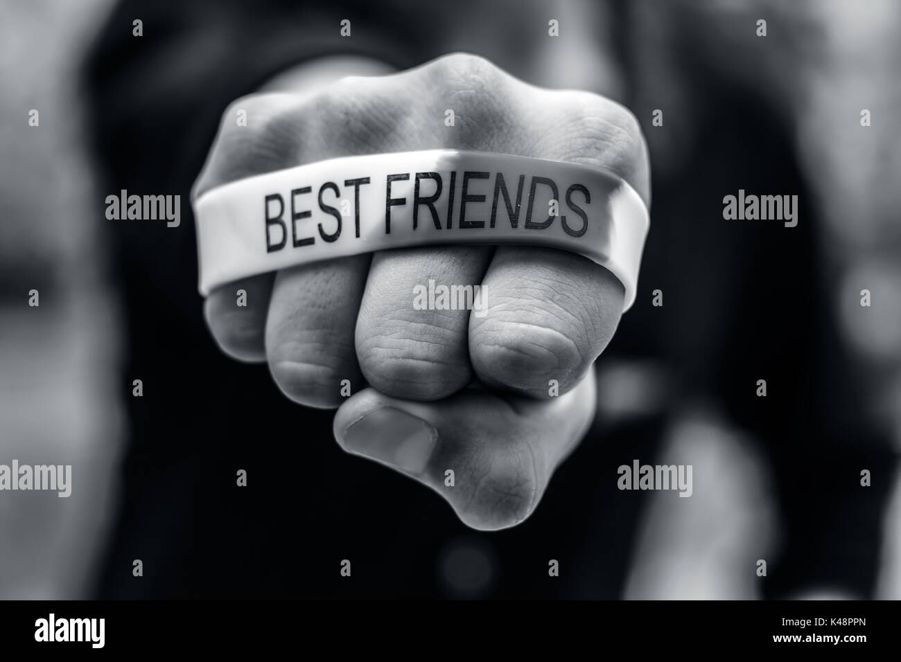 A hand showing friendship band Stock Photo - Alamy