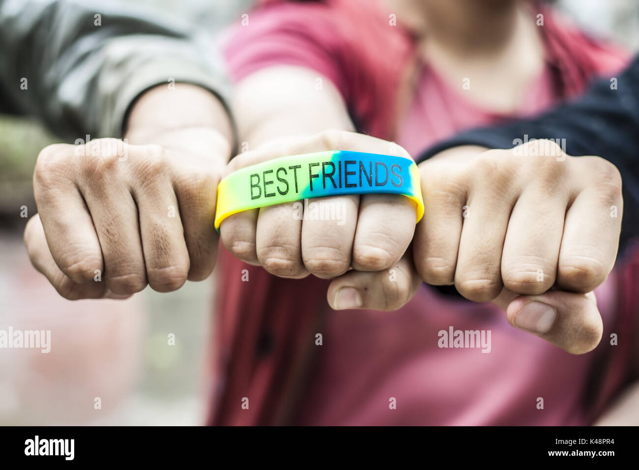 hands of three best friends Stock Photo - Alamy