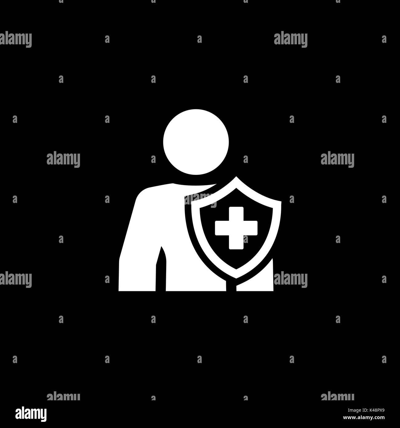 Personal Insurance Icon. Flat Design Stock Vector Image & Art - Alamy