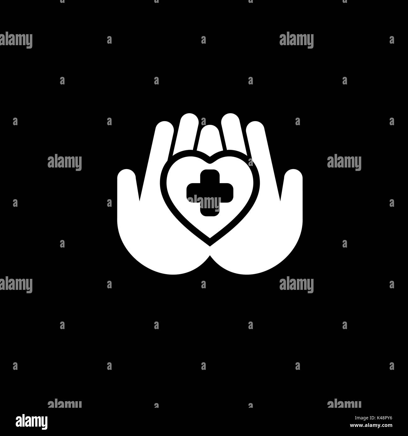 Hands holding heart symbol Stock Vector Images - Alamy