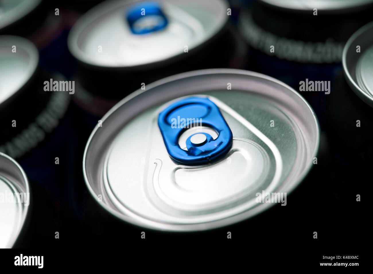 Closeup of a group of beer cans Stock Photo - Alamy