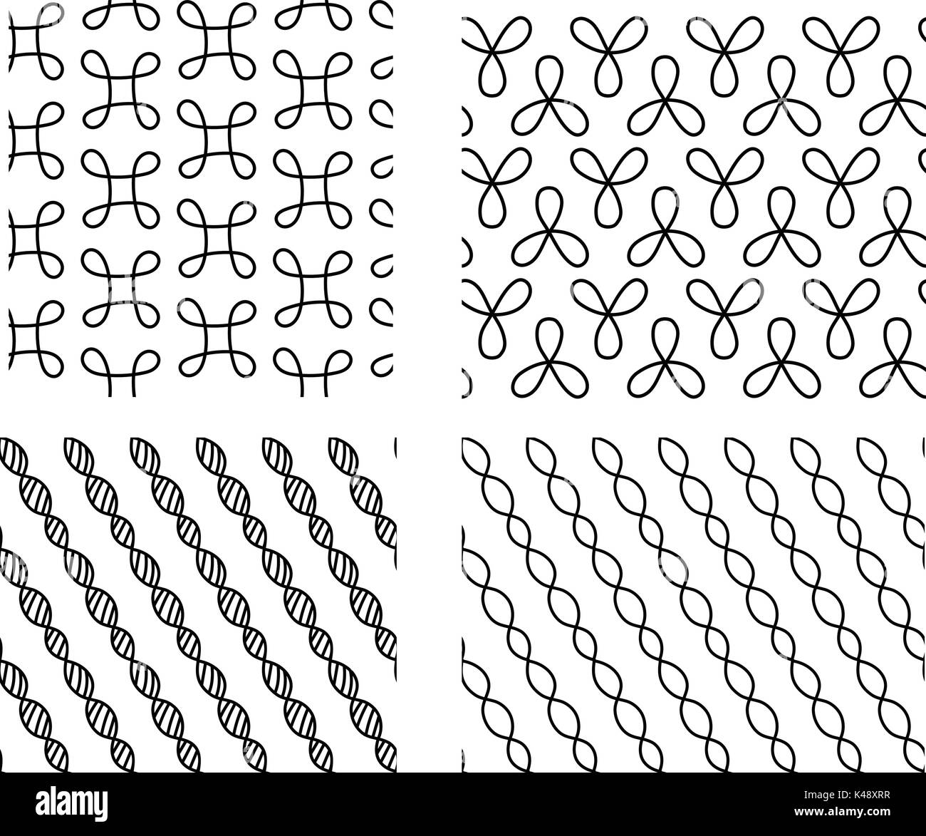 Seamless doodle line pattern, vector design Stock Vector Image & Art ...