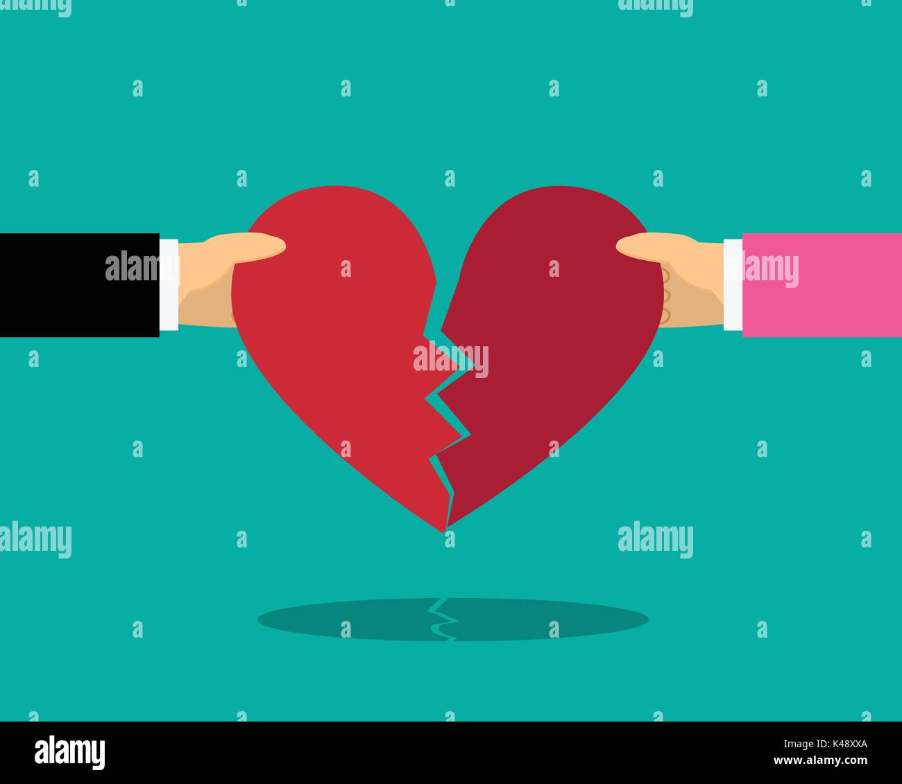 Heart break Stock Vector Images - Alamy