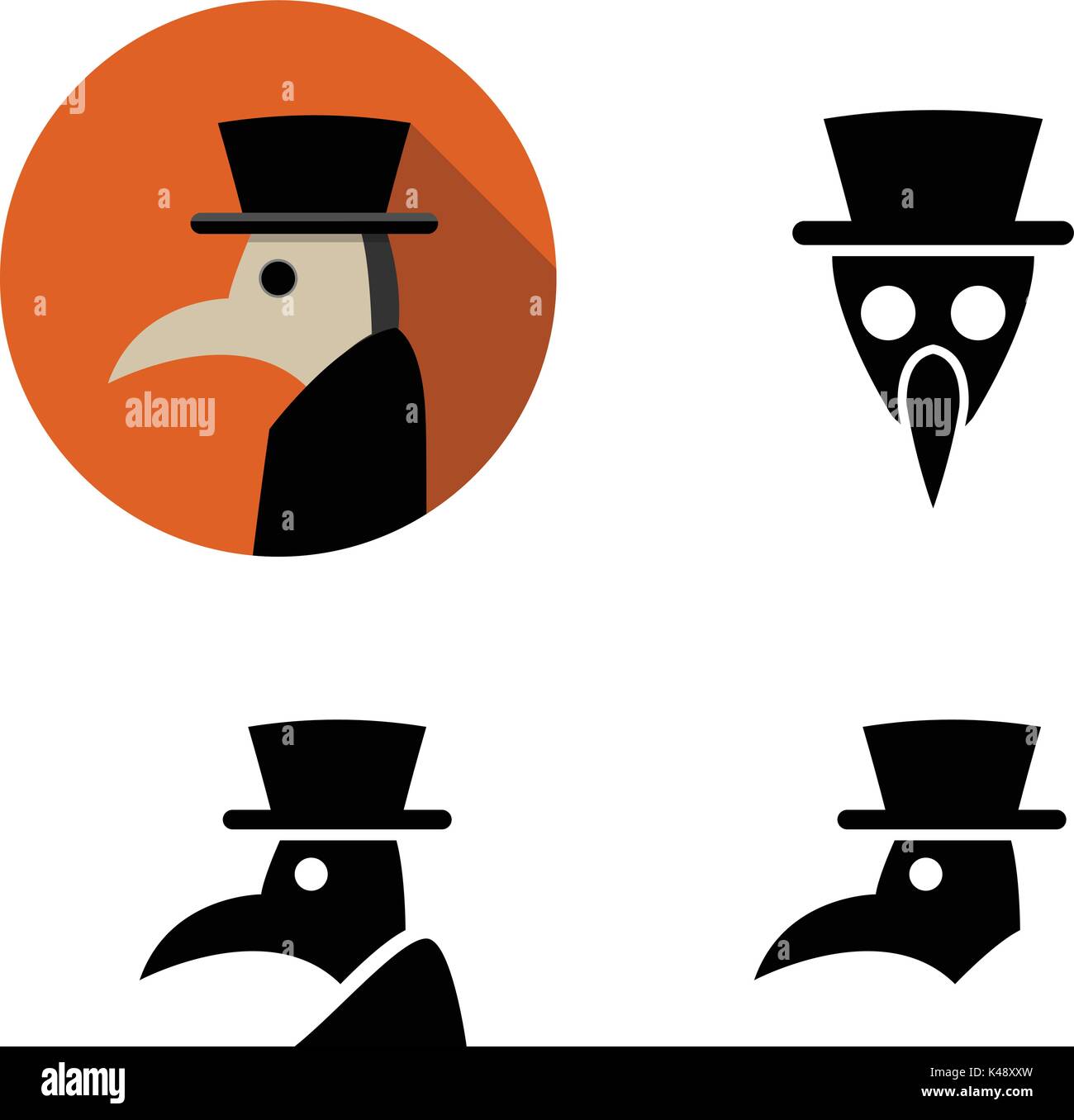 Set of Plague doctor icons, vector design Stock Vector Image & Art - Alamy