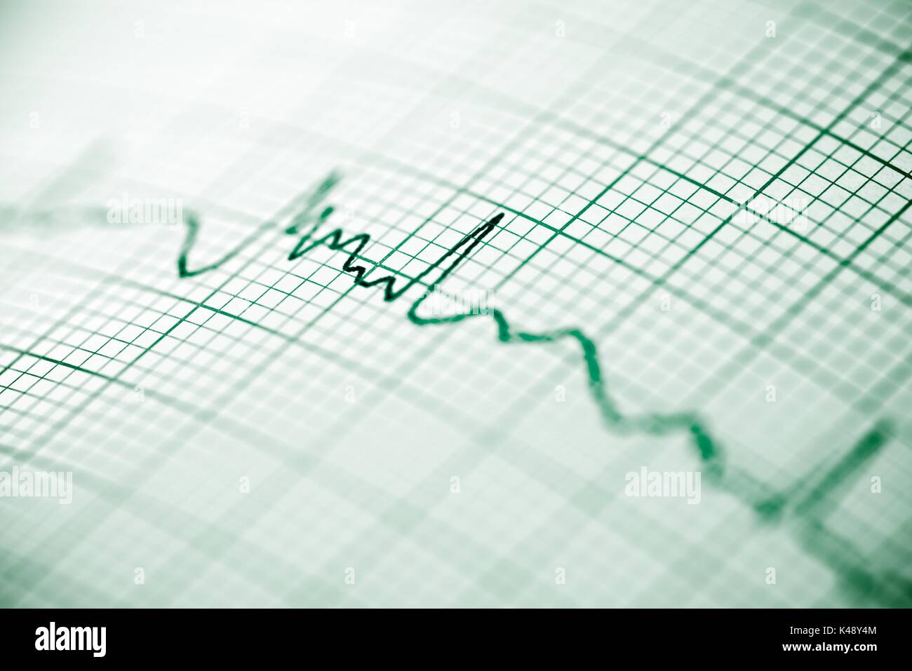 Close up of an electrocardiogram in paper form Stock Photo - Alamy
