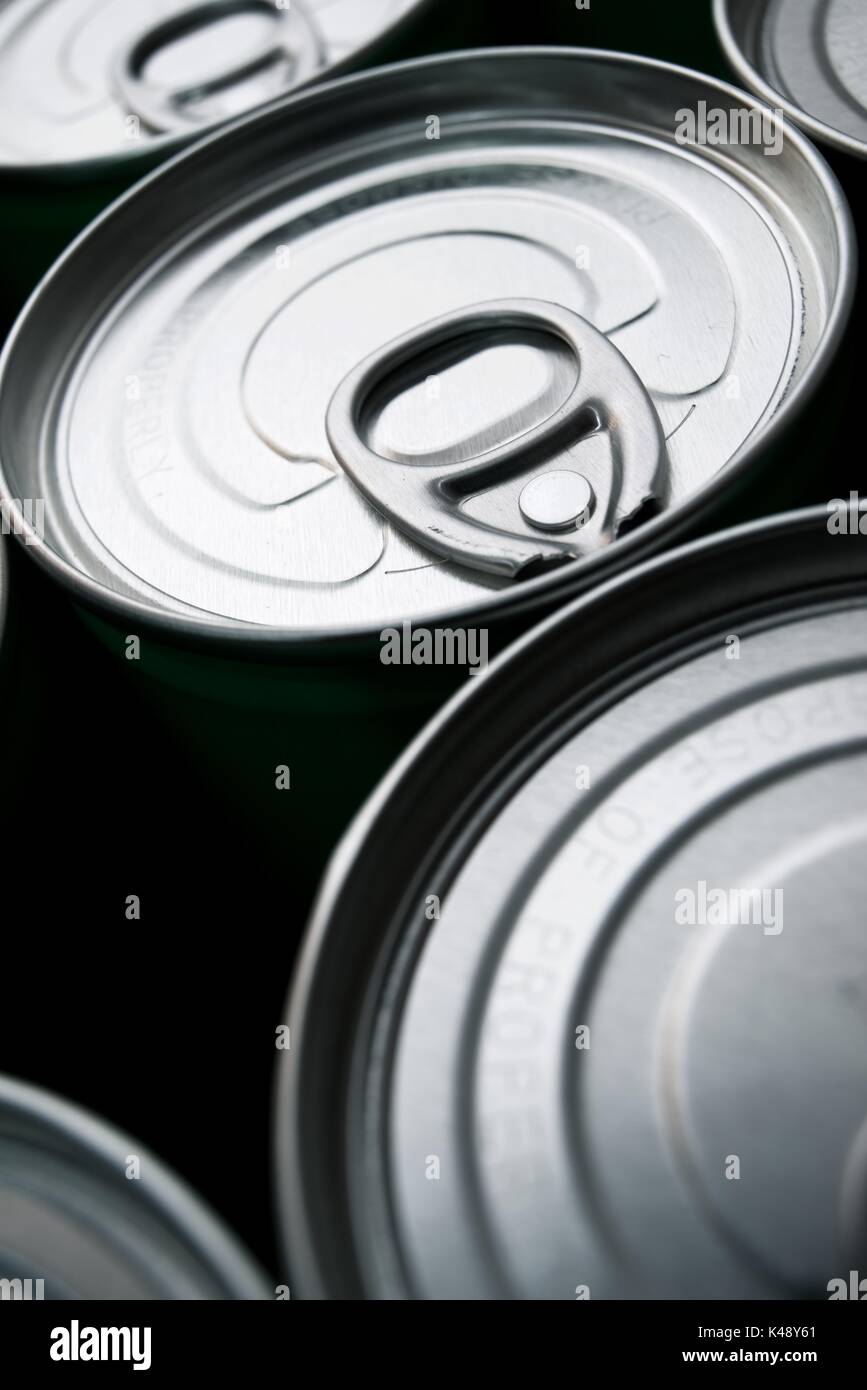 Closeup of a group of aluminium cans Stock Photo - Alamy
