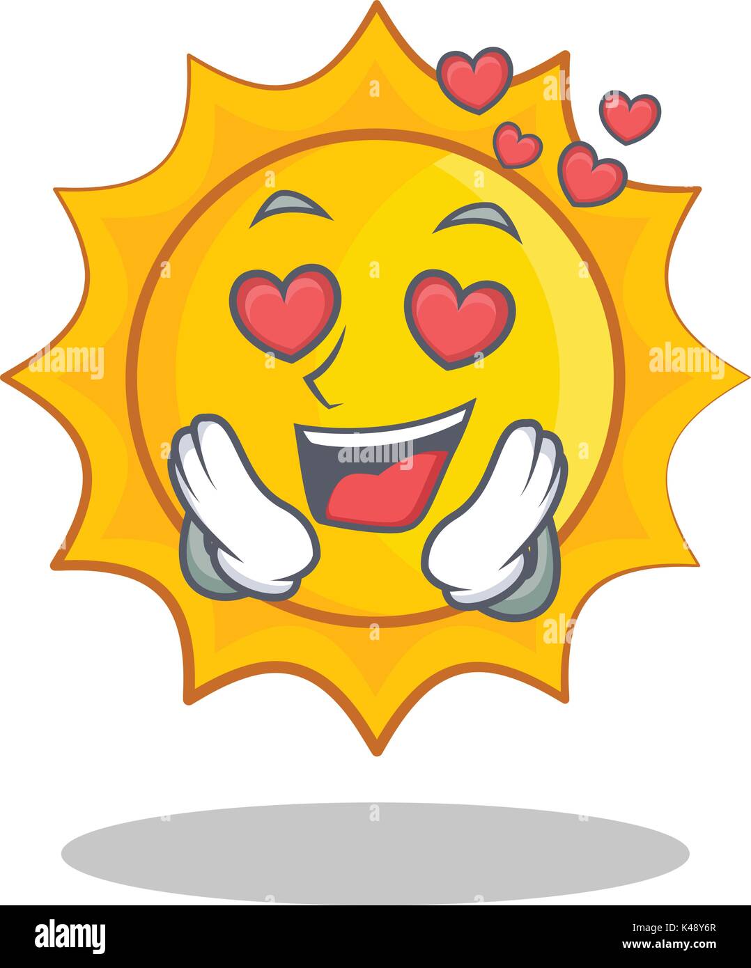 In love cute sun character cartoon Stock Vector Image & Art - Alamy